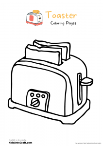 Toaster Coloring Pages For Kids-Free Printable - Kids Art & Craft