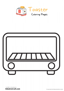 Toaster Coloring Pages For Kids-Free Printable - Kids Art & Craft