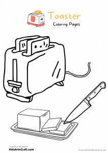 Toaster Coloring Pages For Kids-Free Printable - Kids Art & Craft