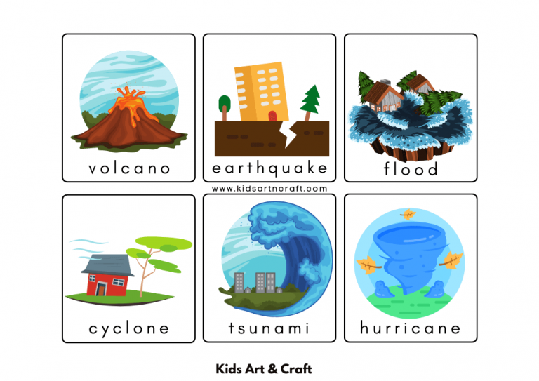 Types of Disasters Flashcards – Printable Matching Activities for Kids ...