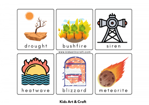 Types of Disasters Flashcards – Printable Matching Activities for Kids ...
