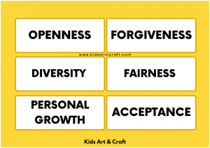 Values Flashcards for Kids – Free Printables - Kids Art & Craft