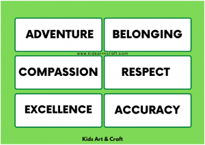 Values Flashcards for Kids – Free Printables - Kids Art & Craft