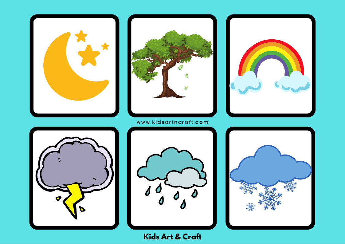 Weather Flashcards For Preschoolers- Free Printable - Kids Art & Craft