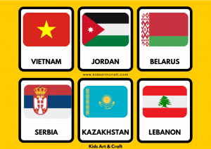 World Flags Flashcards For Preschoolers- Free Printable - Kids Art & Craft