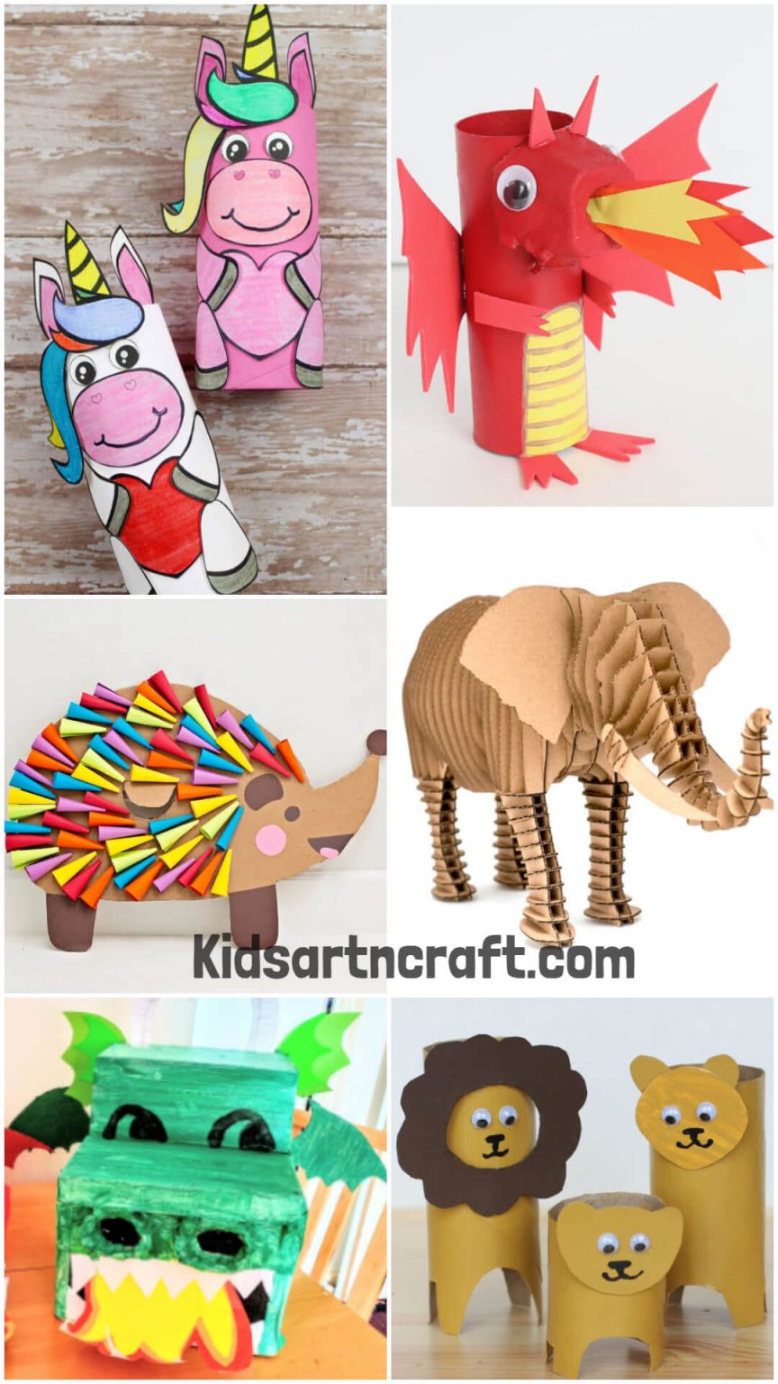 Animal Cardboard Crafts - Kids Art & Craft
