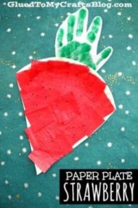 Strawberry Paper Plate Crafts for Kids - Kids Art & Craft