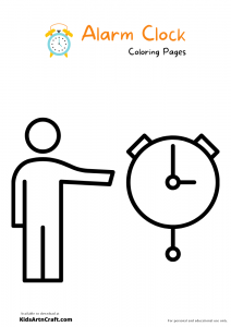 Alarm Clock Coloring Pages For Kids – Free Printables - Kids Art & Craft
