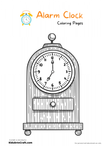 Alarm Clock Coloring Pages For Kids – Free Printables - Kids Art & Craft
