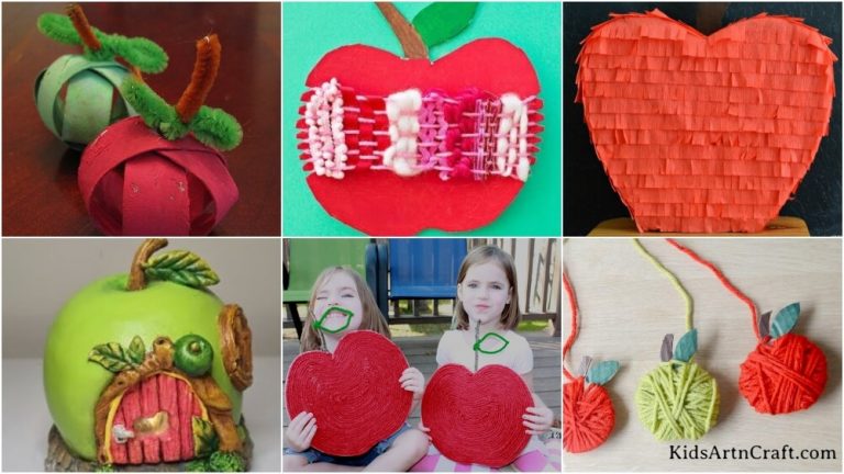 Apple Cardboard Crafts for Kids - Kids Art & Craft