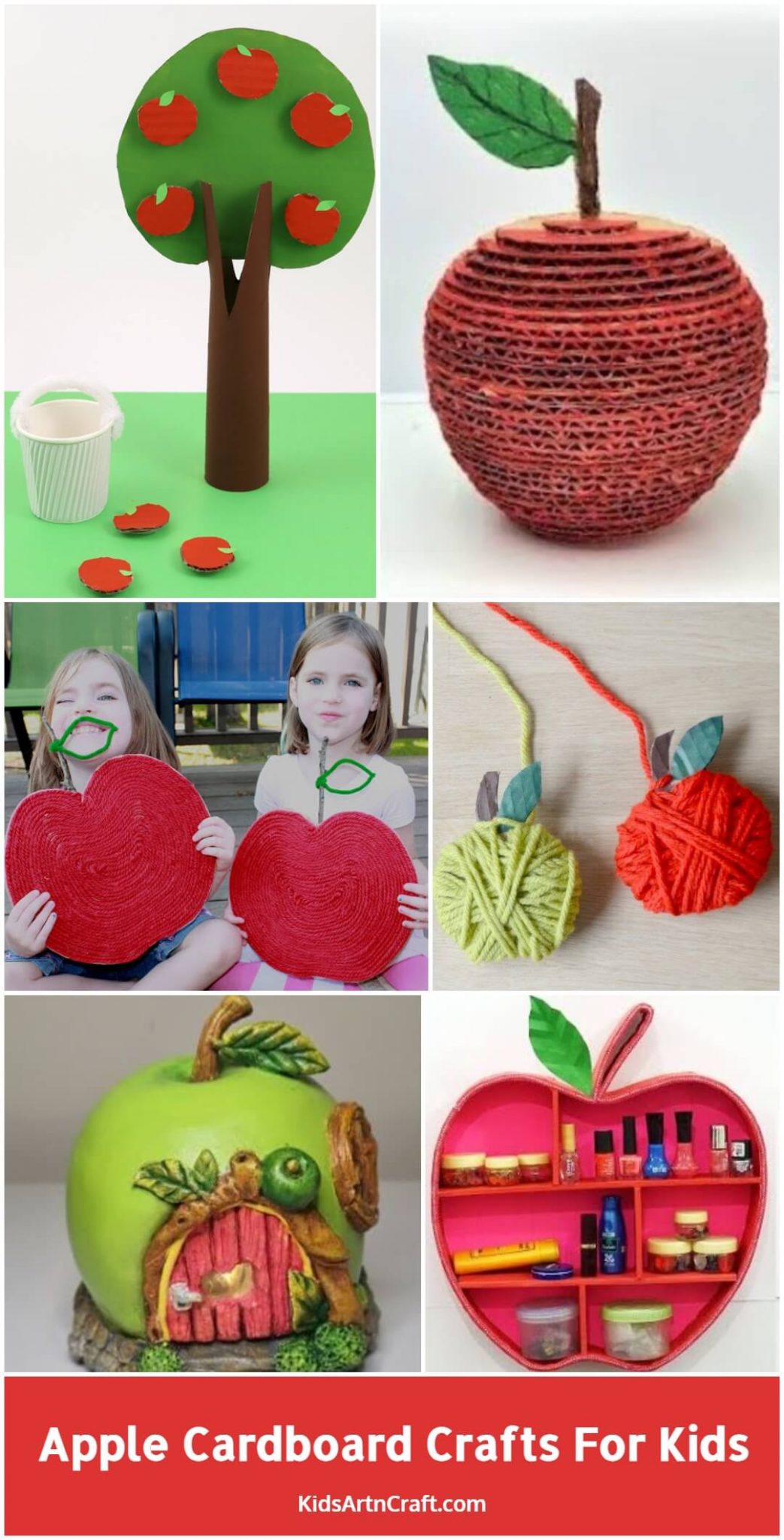 Apple Cardboard Crafts for Kids - Kids Art & Craft