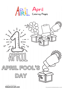 April Coloring Pages For Kids – Free Printables - Kids Art & Craft