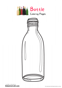 Bottle Coloring Pages For Kids – Free Printable - Kids Art & Craft