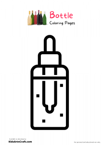 Bottle Coloring Pages For Kids - Free Printable - Kids Art & Craft