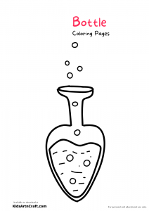 Bottle Coloring Pages For Kids – Free Printable - Kids Art & Craft