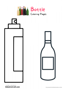 Bottle Coloring Pages For Kids - Free Printable - Kids Art & Craft