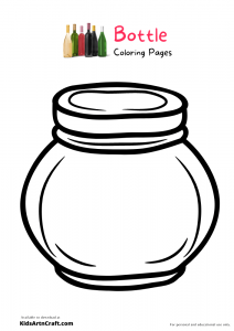 Bottle Coloring Pages For Kids - Free Printable - Kids Art & Craft