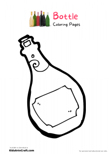 Bottle Coloring Pages For Kids - Free Printable - Kids Art & Craft