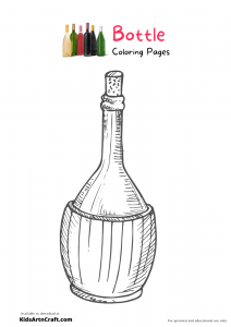Bottle Coloring Pages For Kids - Free Printable - Kids Art & Craft
