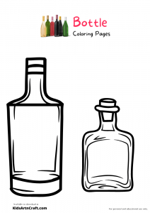 Bottle Coloring Pages For Kids – Free Printable - Kids Art & Craft