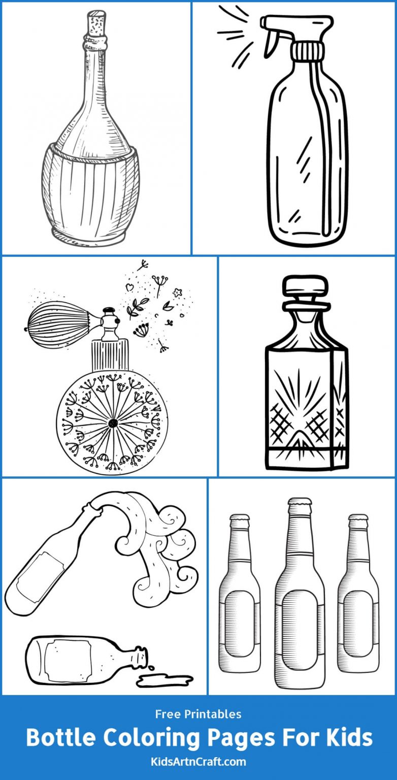 Bottle Coloring Pages For Kids – Free Printable - Kids Art & Craft
