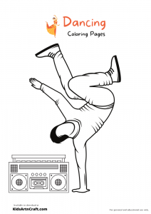Dancing Coloring Pages For Kids – Free Printables - Kids Art & Craft