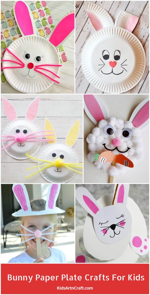 Bunny Paper Plate Crafts for Kids - Kids Art & Craft