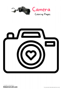 Camera Coloring Pages For Kids - Free Printable - Kids Art & Craft