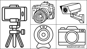 Camera Coloring Pages For Kids – Free Printable - Kids Art & Craft