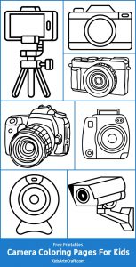 Camera Coloring Pages For Kids - Free Printable - Kids Art & Craft