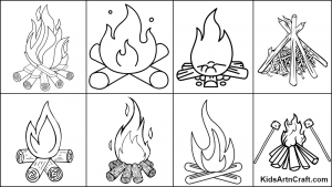 Campfire Coloring Pages For Kids – Free Printables - Kids Art & Craft