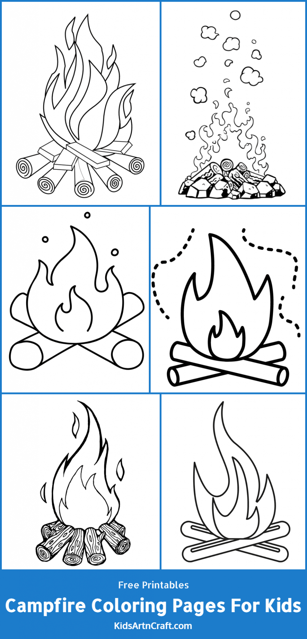 Campfire Coloring Pages For Kids – Free Printables - Kids Art & Craft