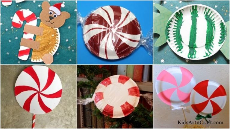 Candy Cane Day Paper Plate Crafts for Kids - Kids Art & Craft