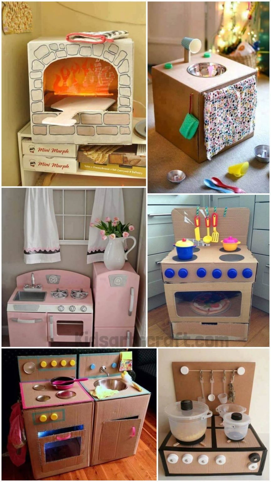 Cardboard Kitchen Craft Ideas for Kids - Kids Art & Craft