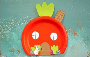 Carrot Paper Plate Crafts for Kids - Kids Art & Craft