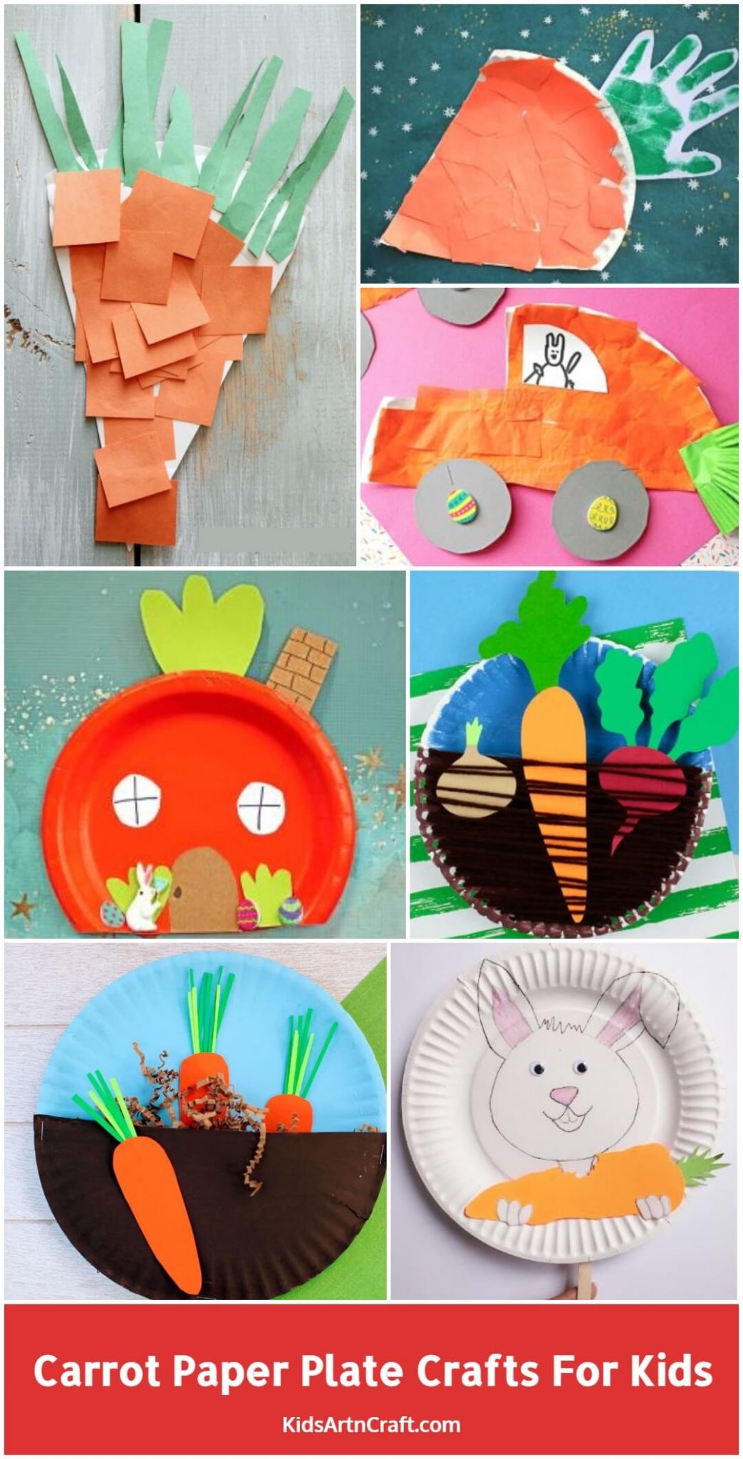 Carrot Paper Plate Crafts for Kids - Kids Art & Craft