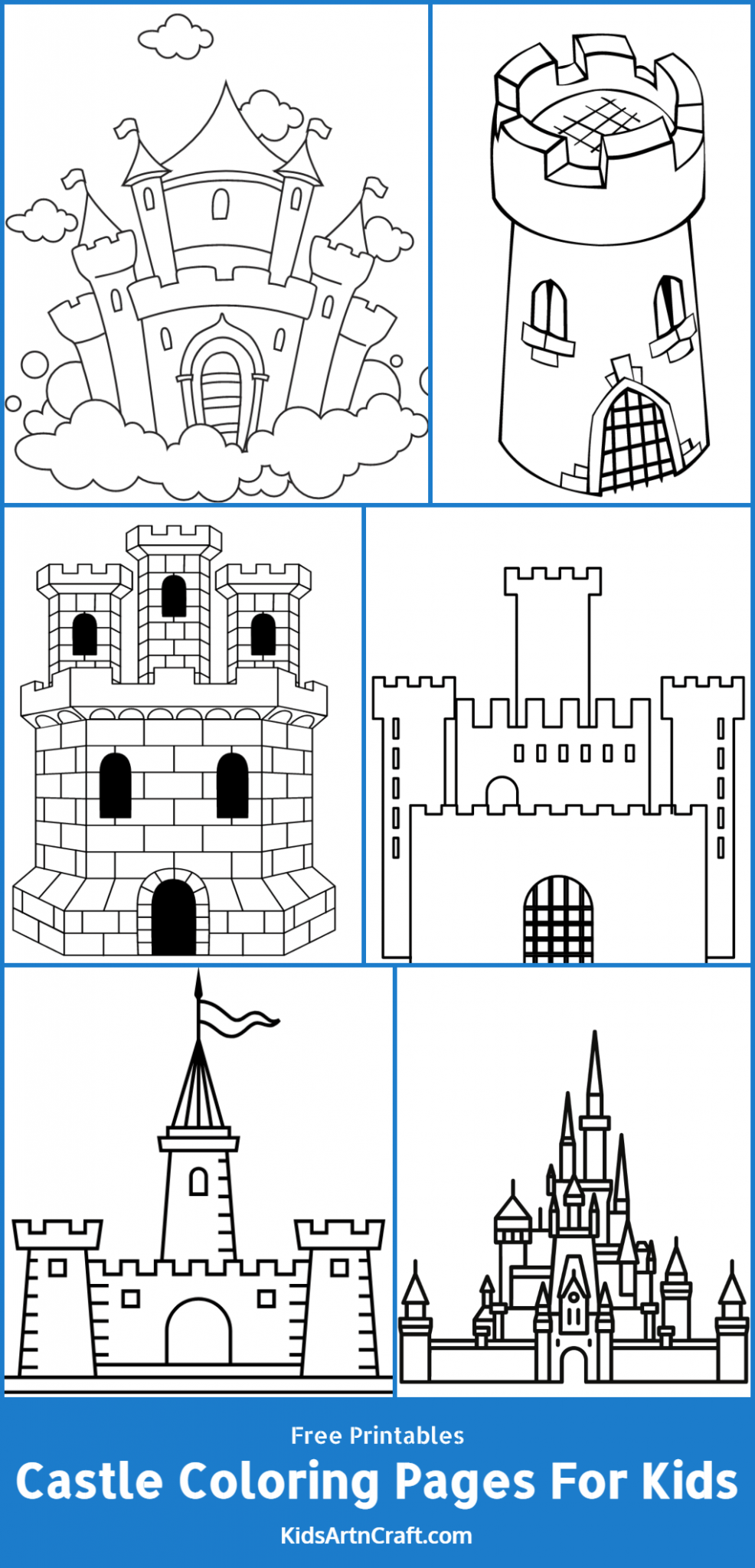 Castle Coloring Pages For Kids – Free Printables - Kids Art & Craft