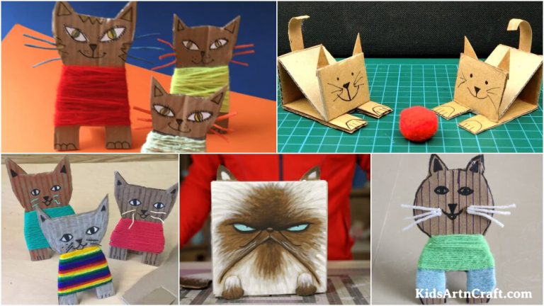 Cat Cardboard Crafts for Kids – Simple & Creative - Kids Art & Craft