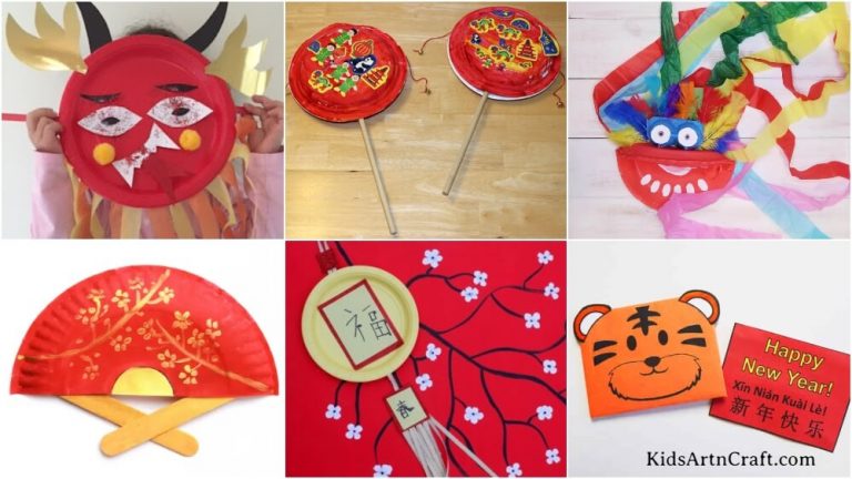 Chinese New Year Paper Plate Crafts for Kids - Kids Art & Craft