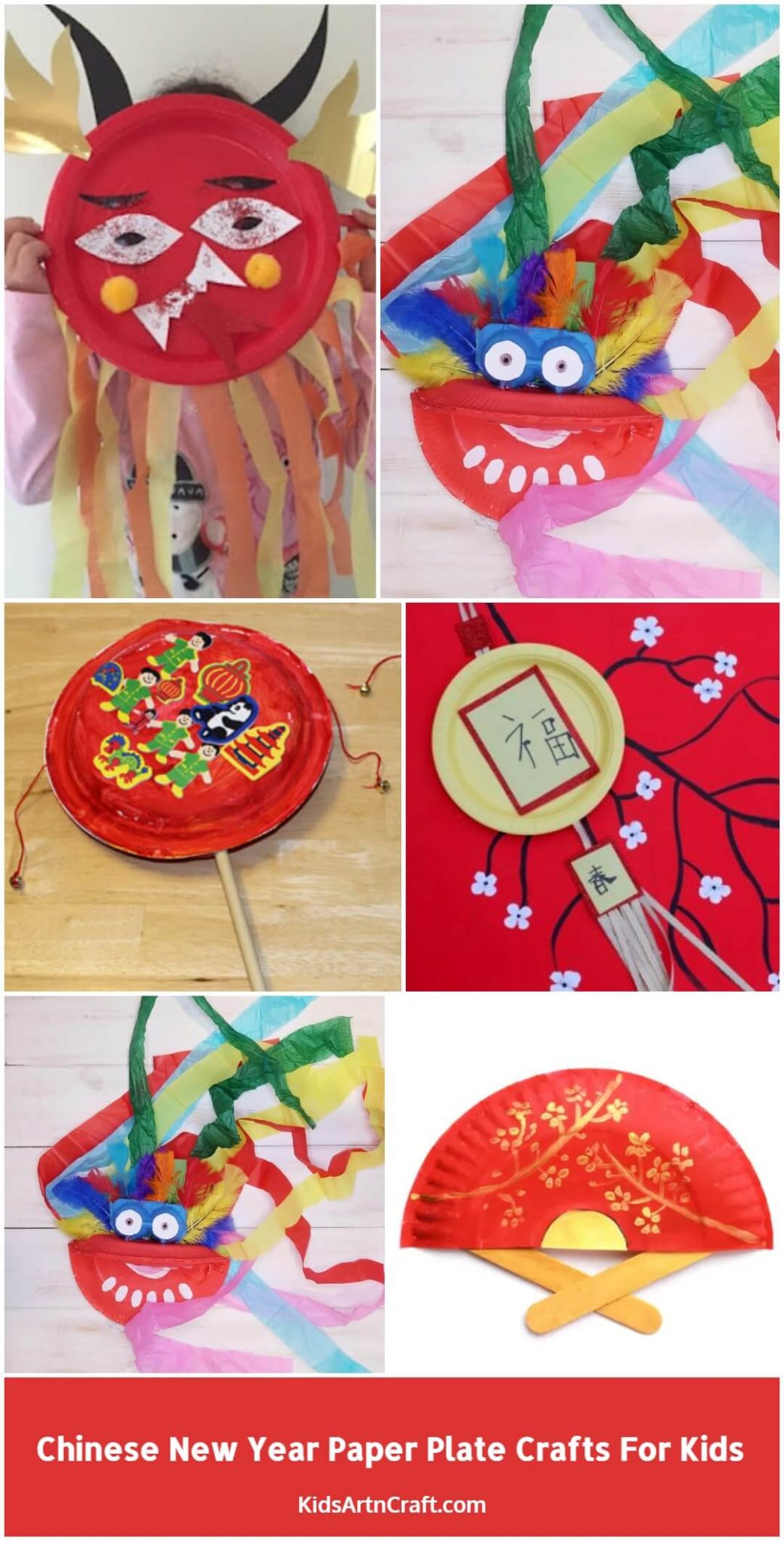 Chinese New Year Paper Plate Crafts for Kids - Kids Art & Craft