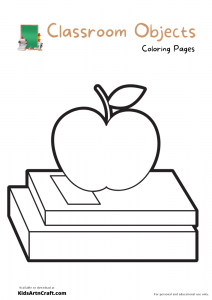 Classroom Objects Coloring Pages For Kids – Free Printables - Kids Art ...