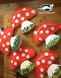 Mushroom Paper Plate Crafts for Kids - Kids Art & Craft