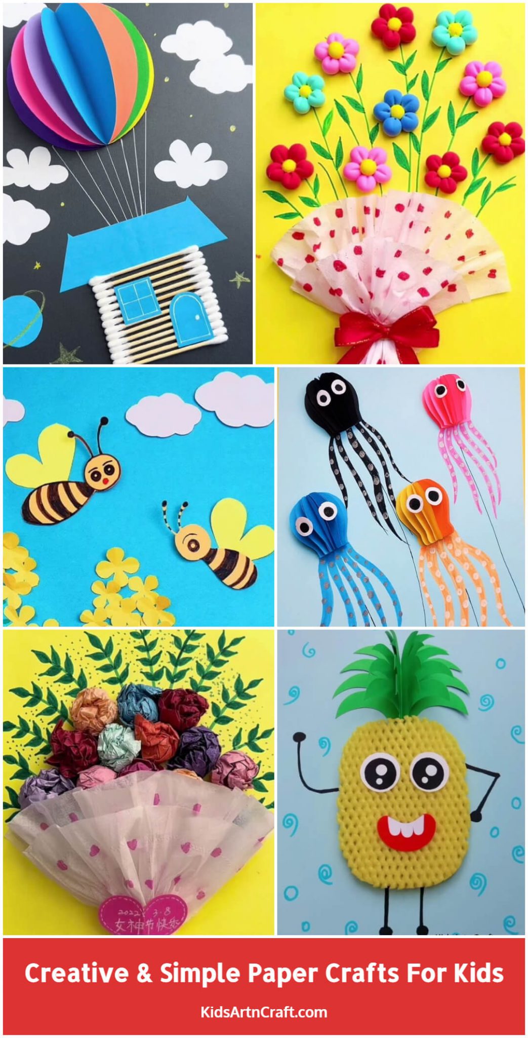 Creative & Simple Paper Crafts to Make With Kids on Holidays - Kids Art ...