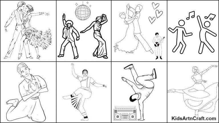 Dancing Coloring Pages For Kids – Free Printables - Kids Art & Craft