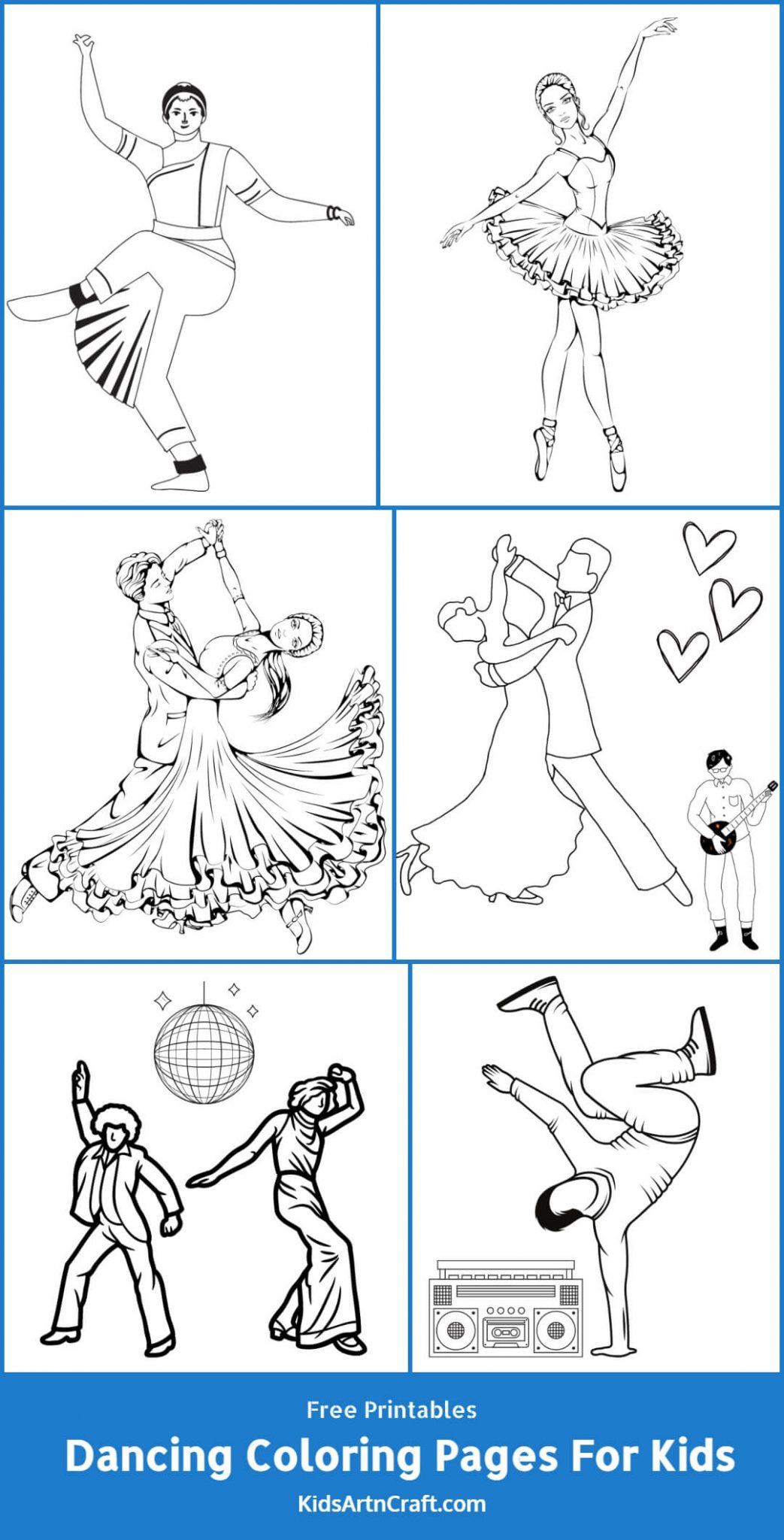 Dancing Coloring Pages For Kids – Free Printables - Kids Art & Craft