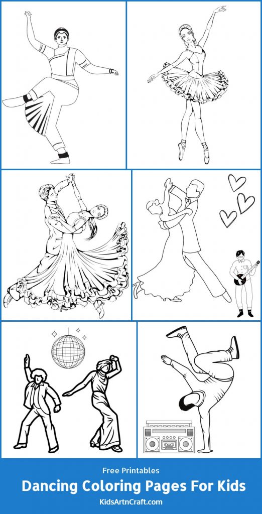 Dancing Coloring Pages For Kids – Free Printables - Kids Art & Craft