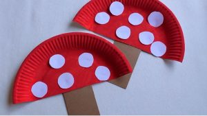 Mushroom Paper Plate Crafts for Kids - Kids Art & Craft