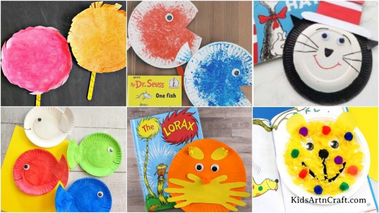 Dr. Seuss Day Paper Plate Crafts for Kids - Kids Art & Craft