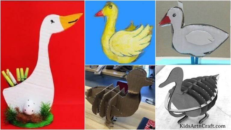 Duck Cardboard Crafts for Kids - Kids Art & Craft