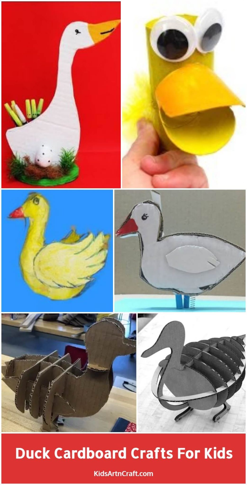 Duck Cardboard Crafts for Kids - Kids Art & Craft